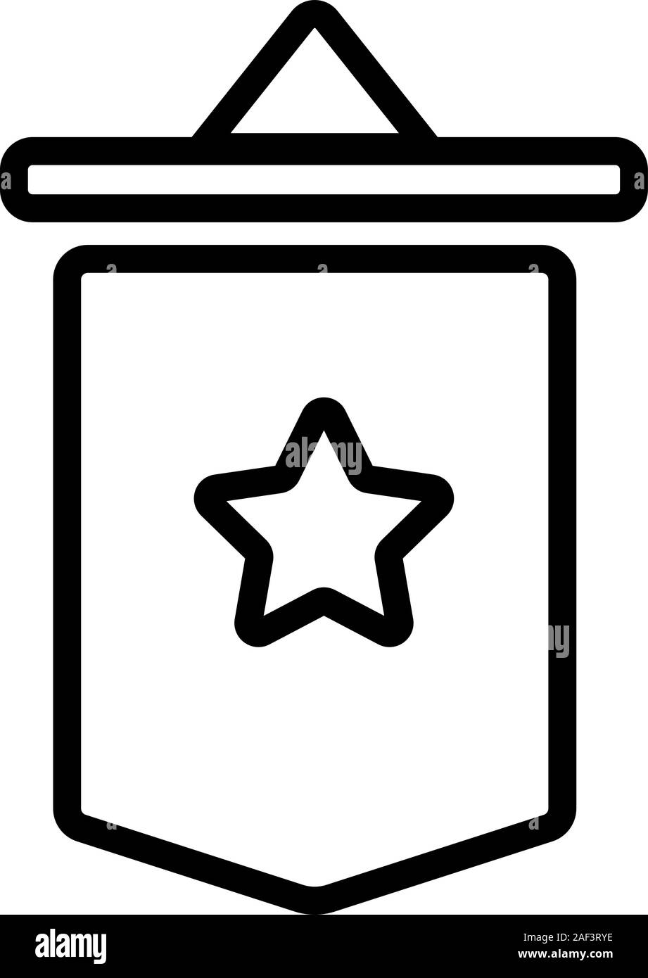 sports pennant icon vector. Isolated contour symbol illustration Stock ...