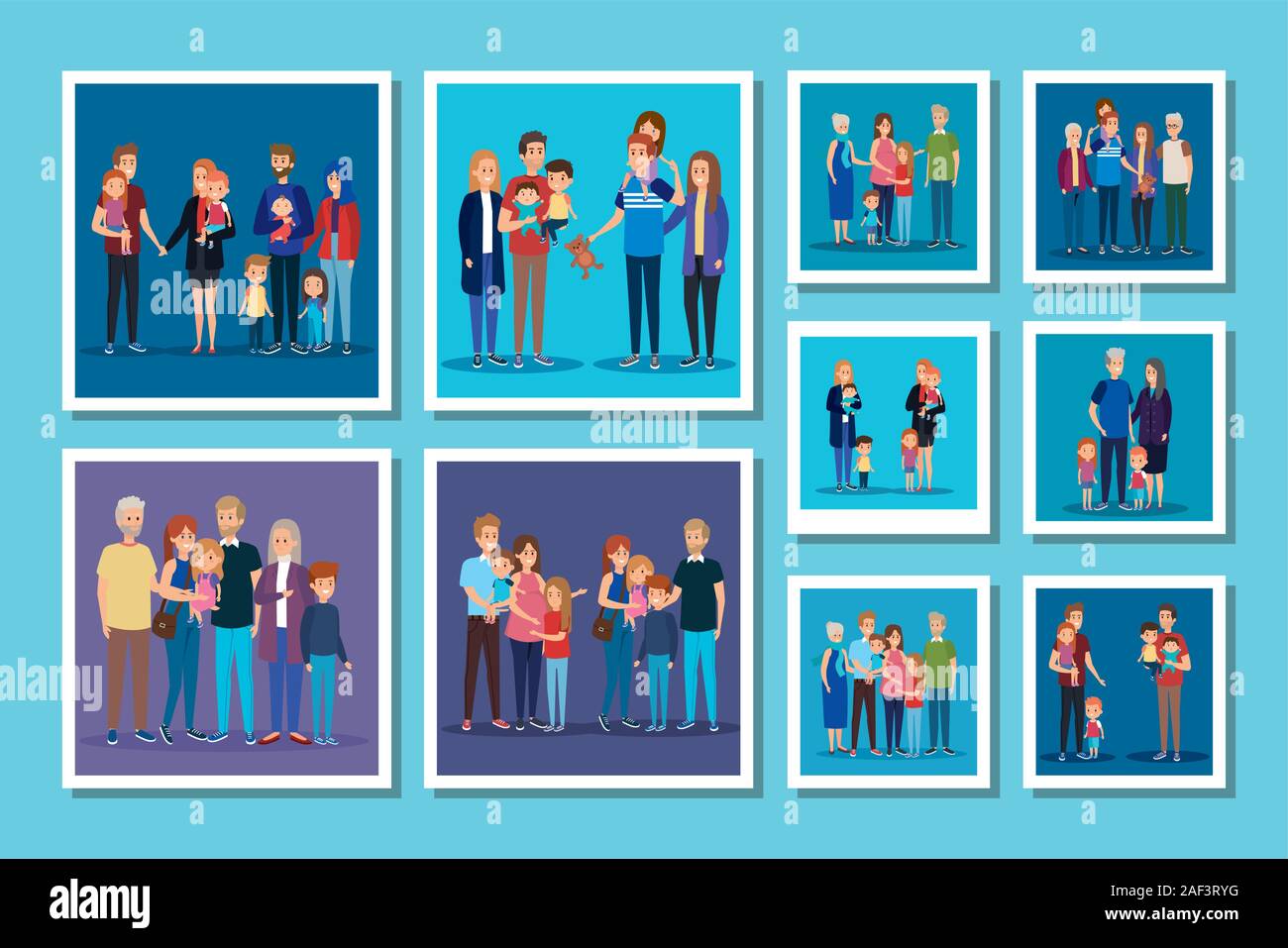 set of cute family members Stock Vector Image & Art - Alamy