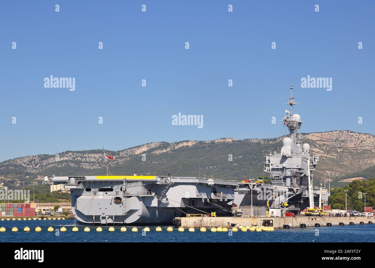 Nuclear-powered aircraft carrier Charles de Gaulle of the french navy ...