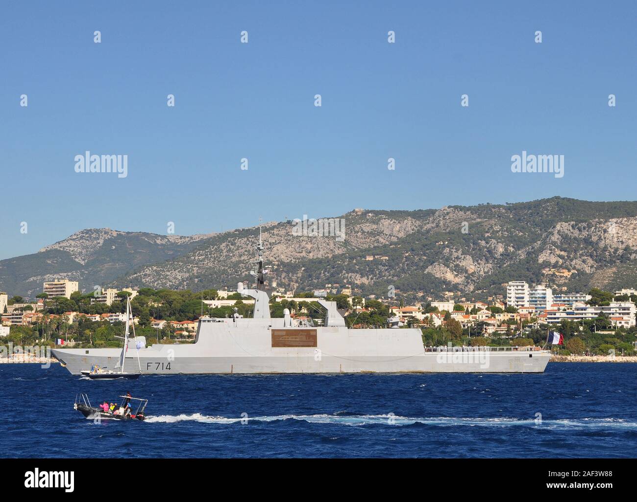 Ships of the french navy during parade at sea of legends sails inToulon ...