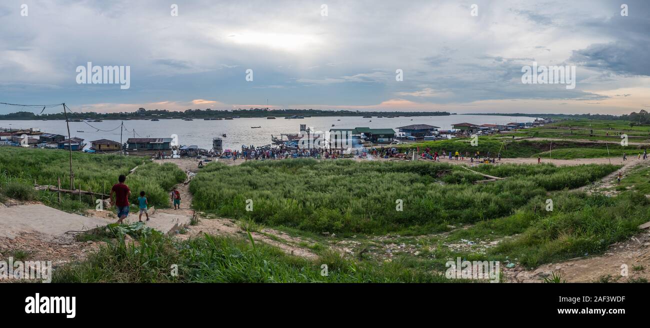 Tabatinga, Brazil - September 14, 2019: Panoramic view for port on ...