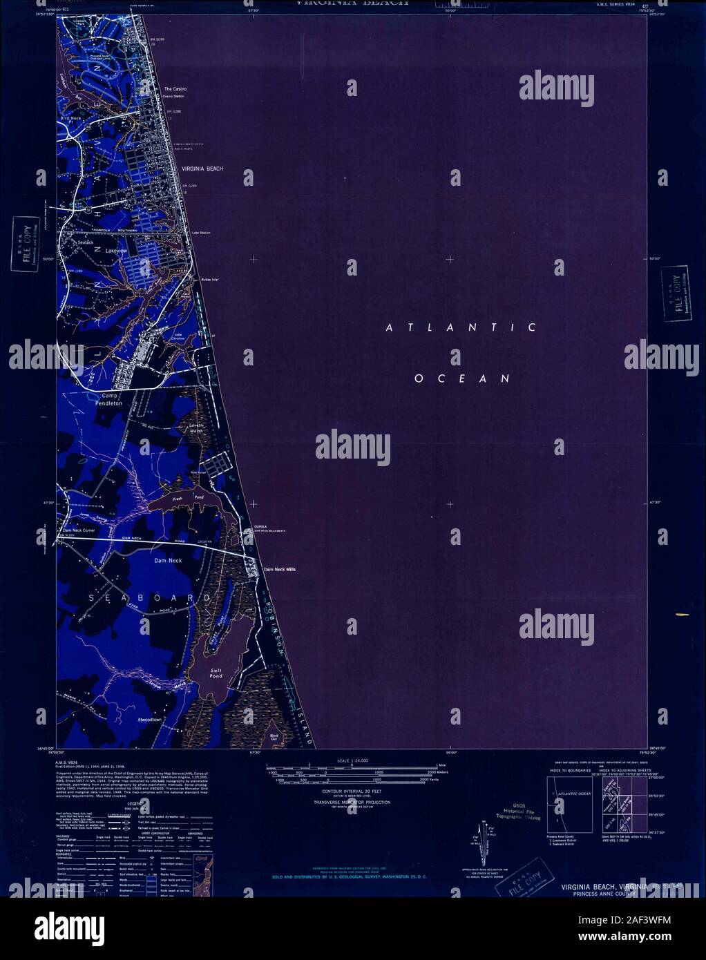 Virginia beach va map hi-res stock photography and images - Alamy