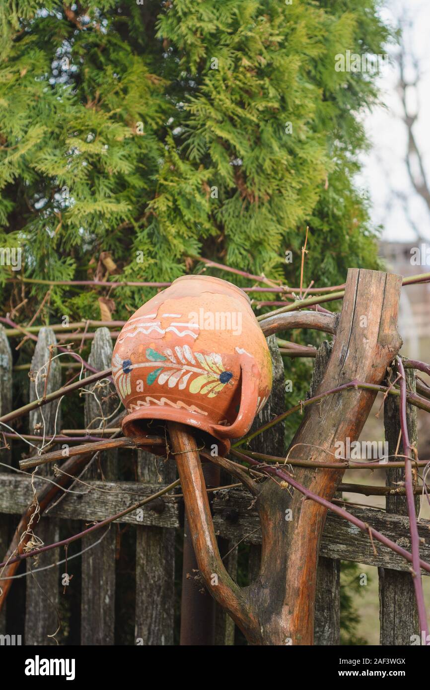 Old pitched pitcher like scenery in the garden. 2019 Stock Photo - Alamy