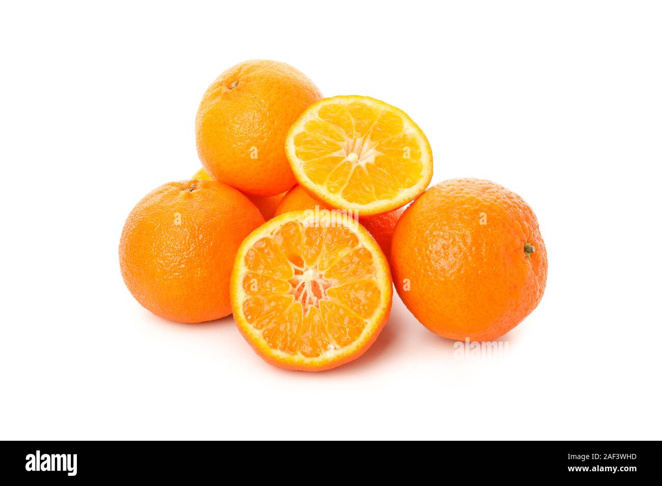 Group of mandarins isolated on white background, close up Stock Photo ...