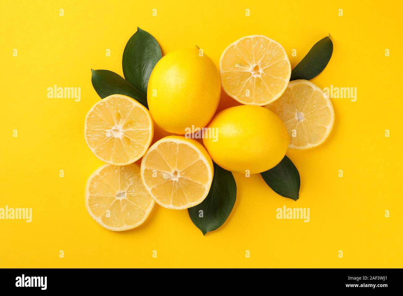 Three fresh lemons leaves hi-res stock photography and images - Alamy