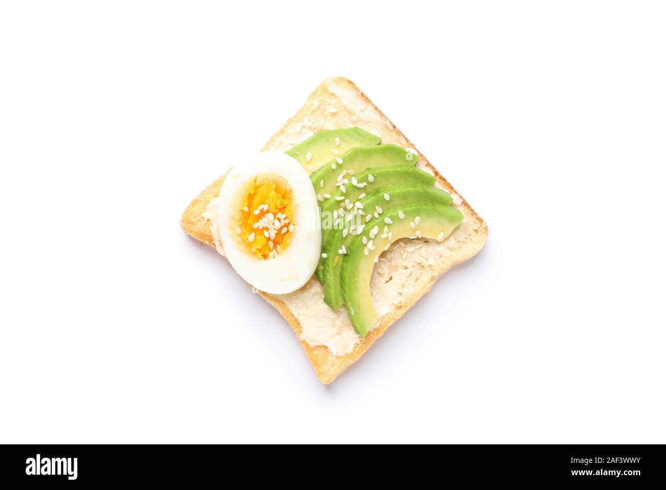 Toasted bread egg avocado Cut Out Stock Images & Pictures - Alamy