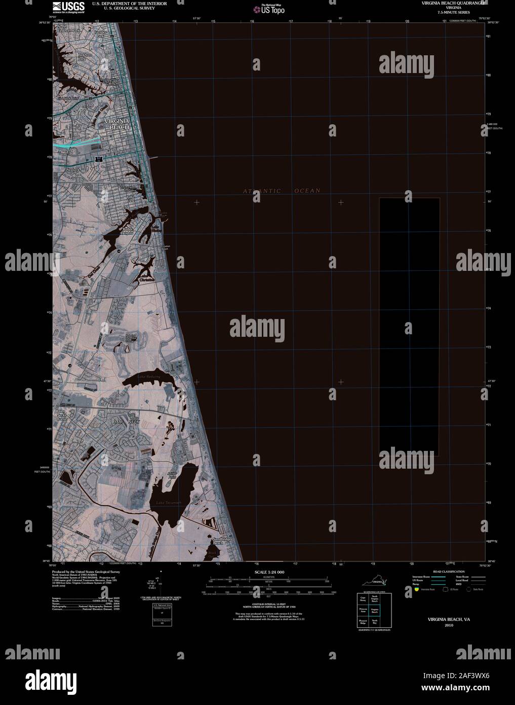 Virginia beach va map hi-res stock photography and images - Alamy