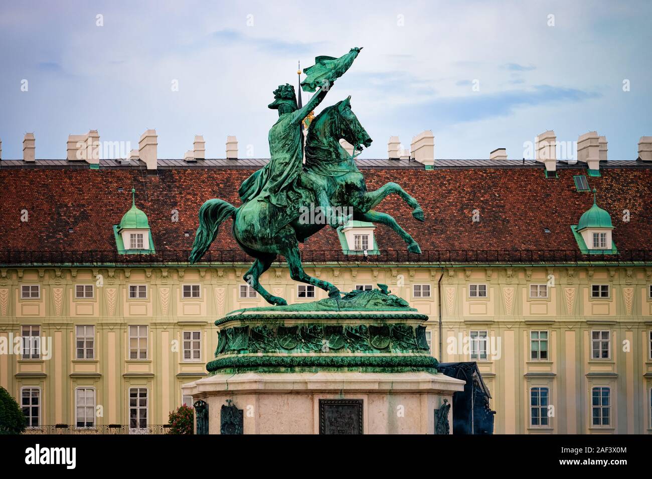 Equestrian statue of Archduke Charles on Heldenplatz Hofburg Vienna ...