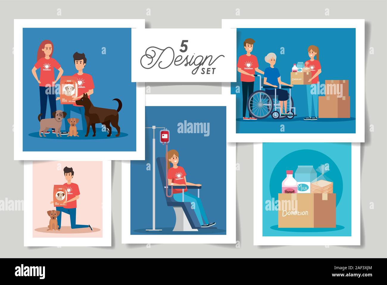 set of five designs donation charity Stock Vector Image & Art - Alamy