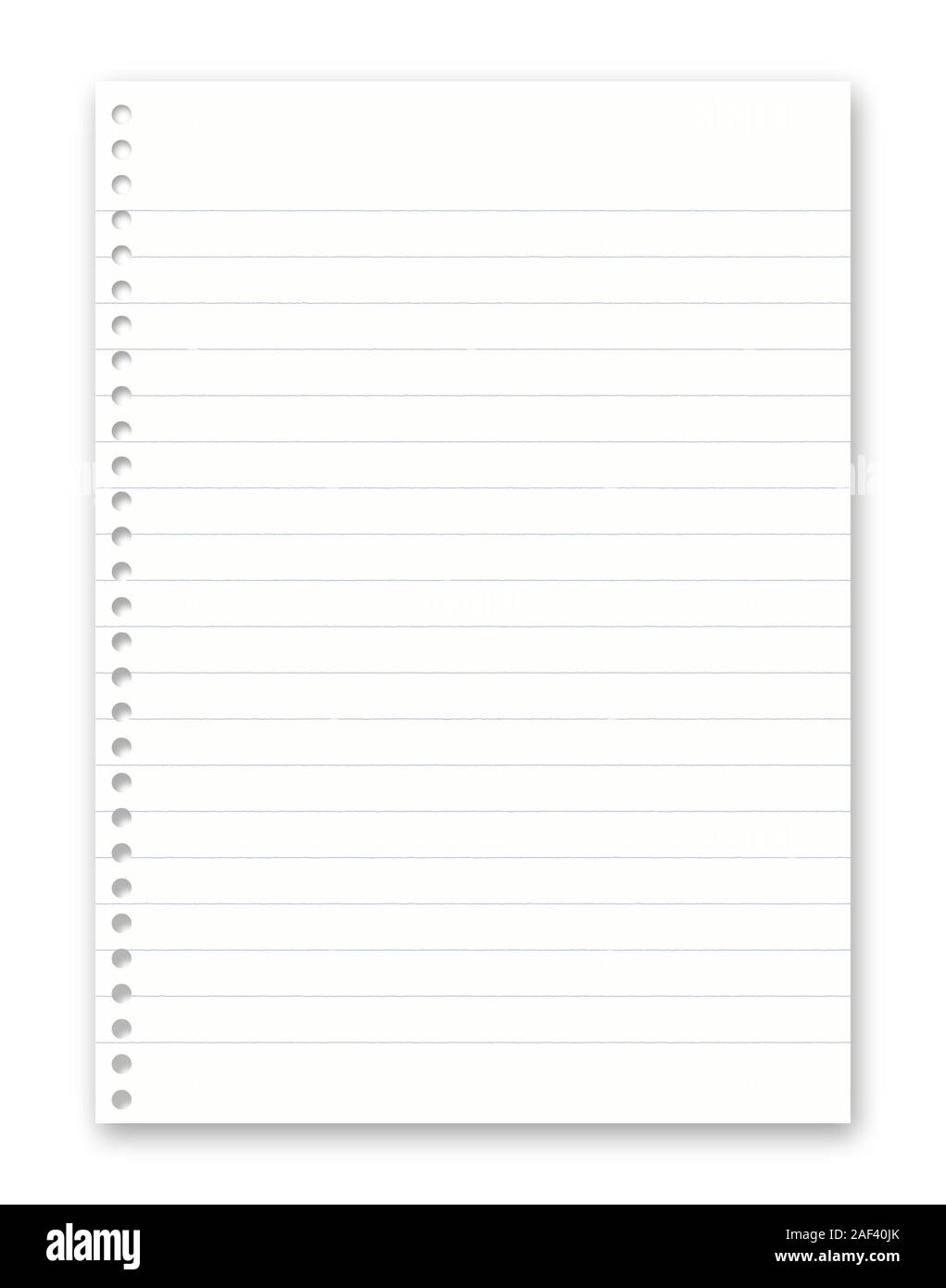 Blank ruled paper hi-res stock photography and images - Alamy