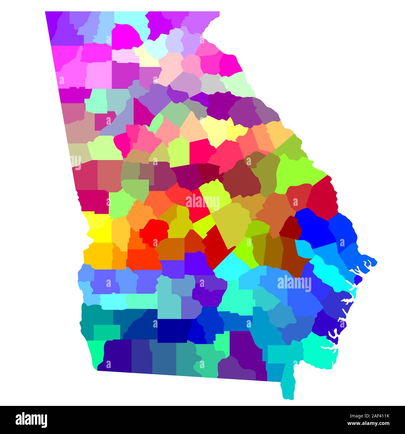 Ga map hi-res stock photography and images - Alamy