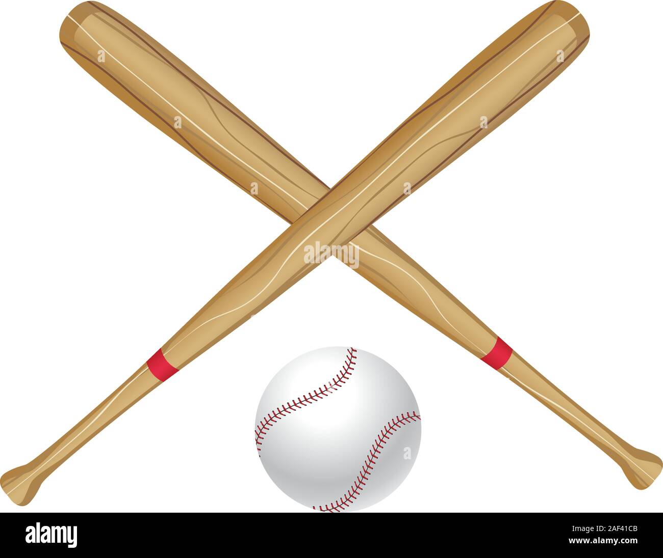 Realistic baseball ball bat Cut Out Stock Images & Pictures - Alamy