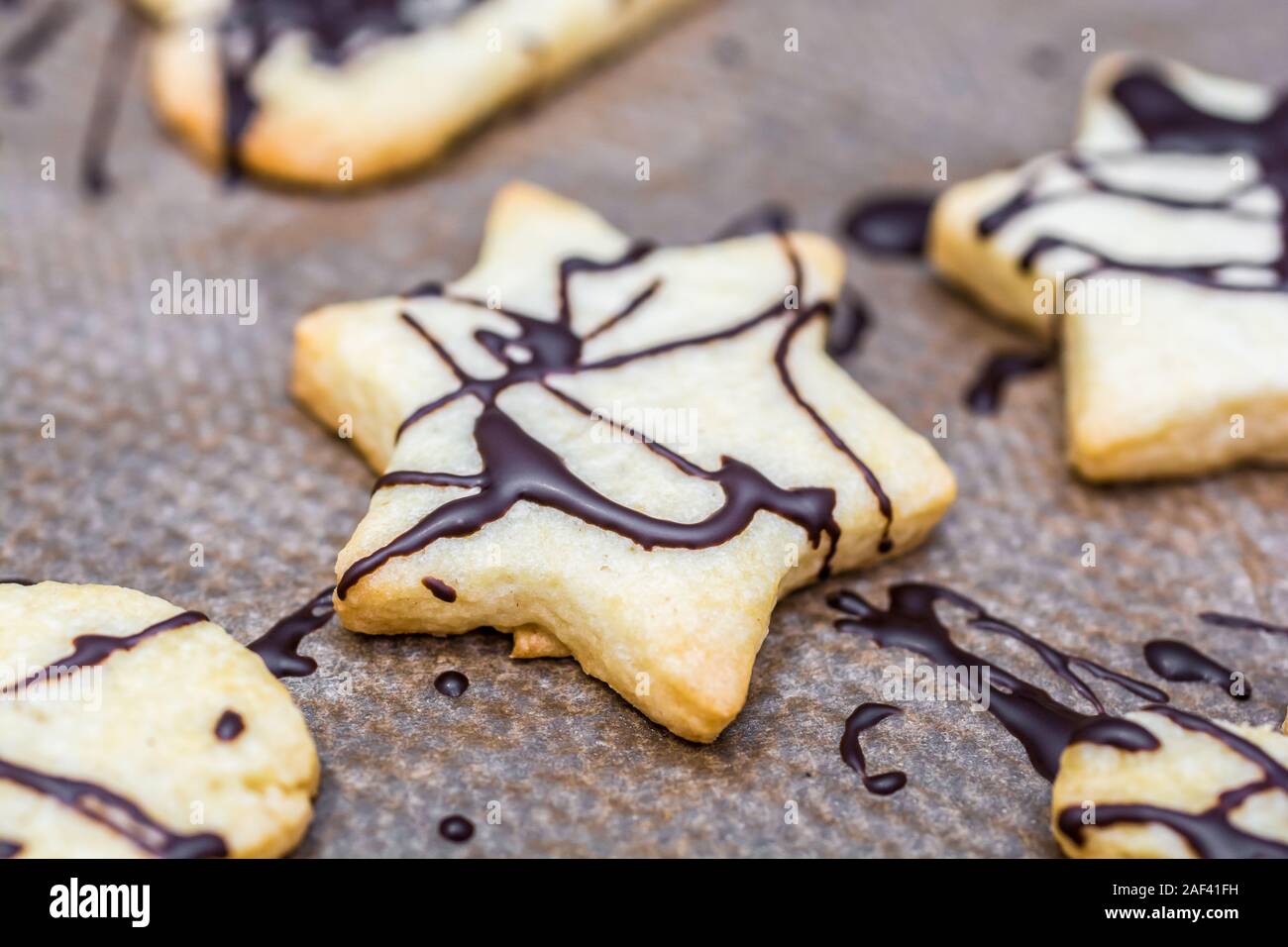 Cookies bake with lots of chocolate Stock Photo - Alamy