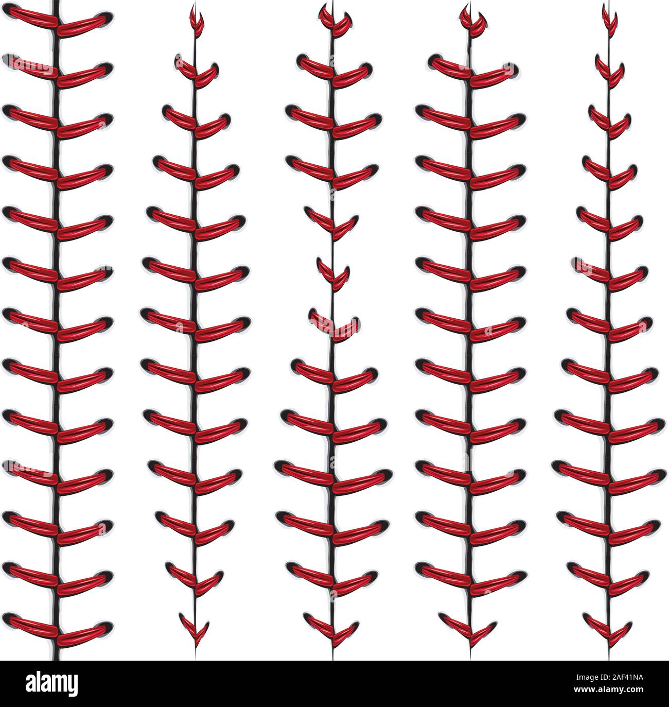 Softball, baseball red lace over white background Stock Vector Image ...