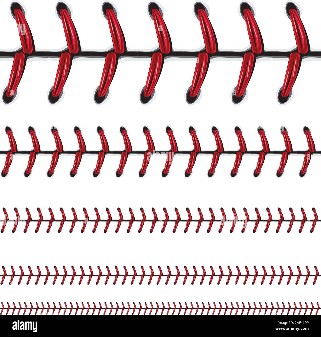 Softball, baseball red lace over white background Stock Vector Image ...