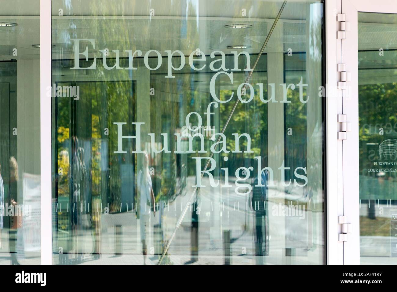 Buildings entrance of European court of human rights, Strasbourg ...