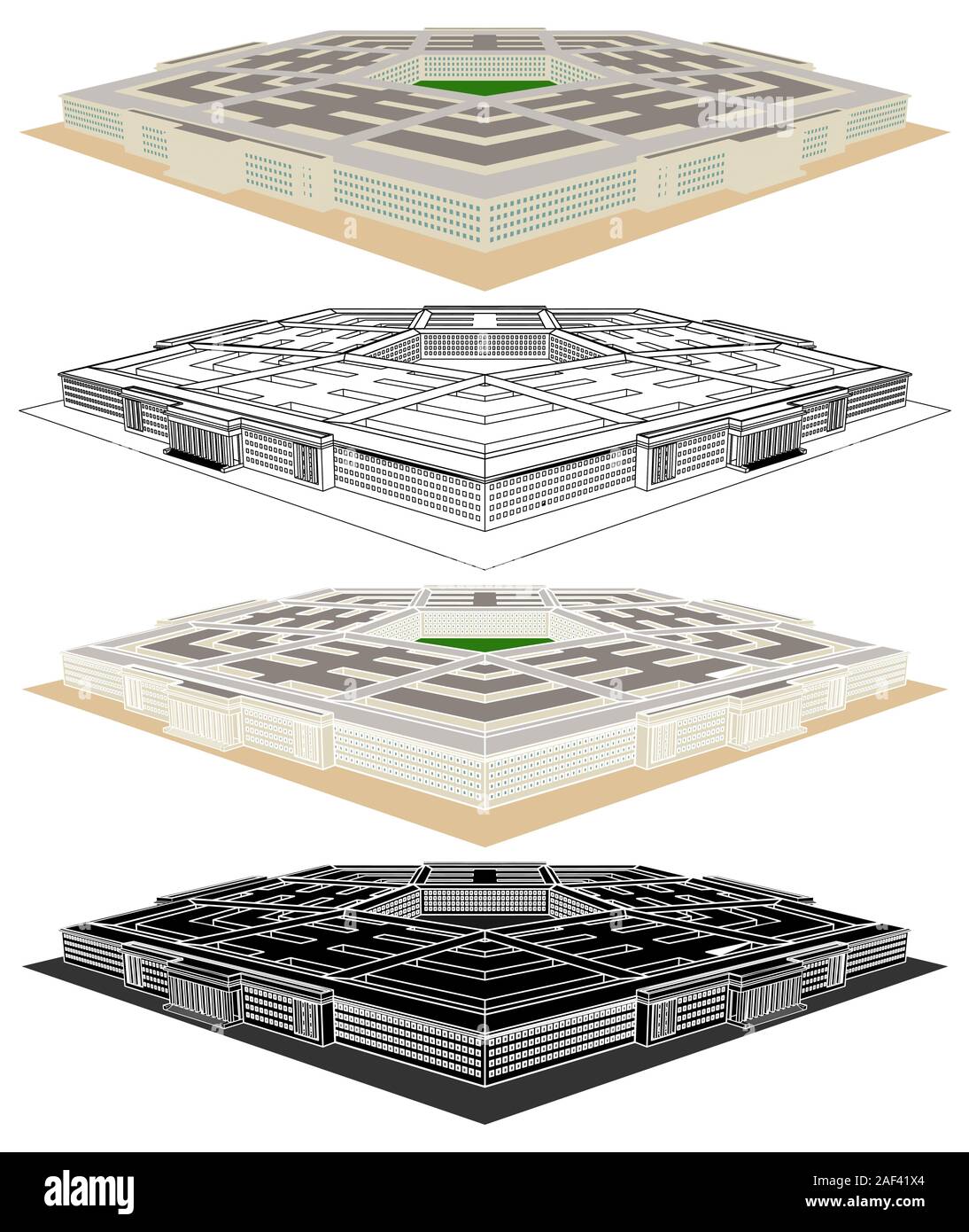 Frontal view of building Stock Vector Images - Alamy