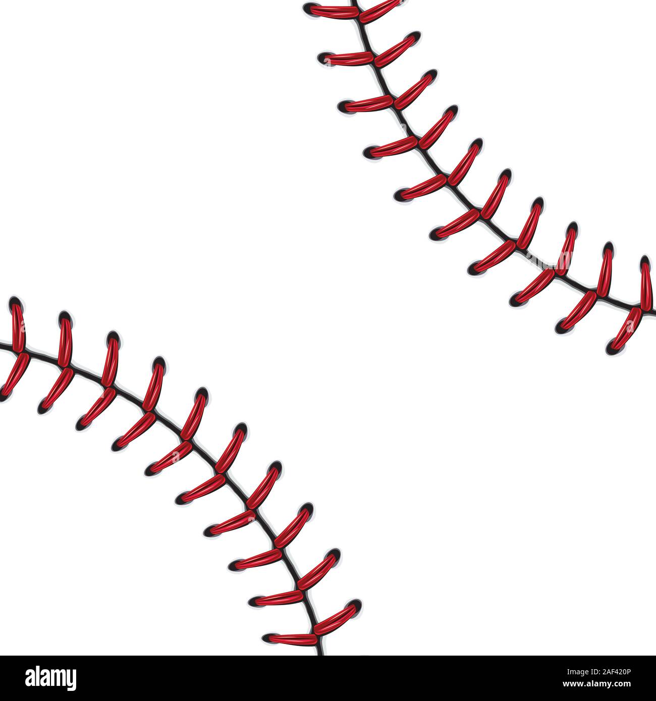 Softball, baseball red lace over white background Stock Vector Image ...
