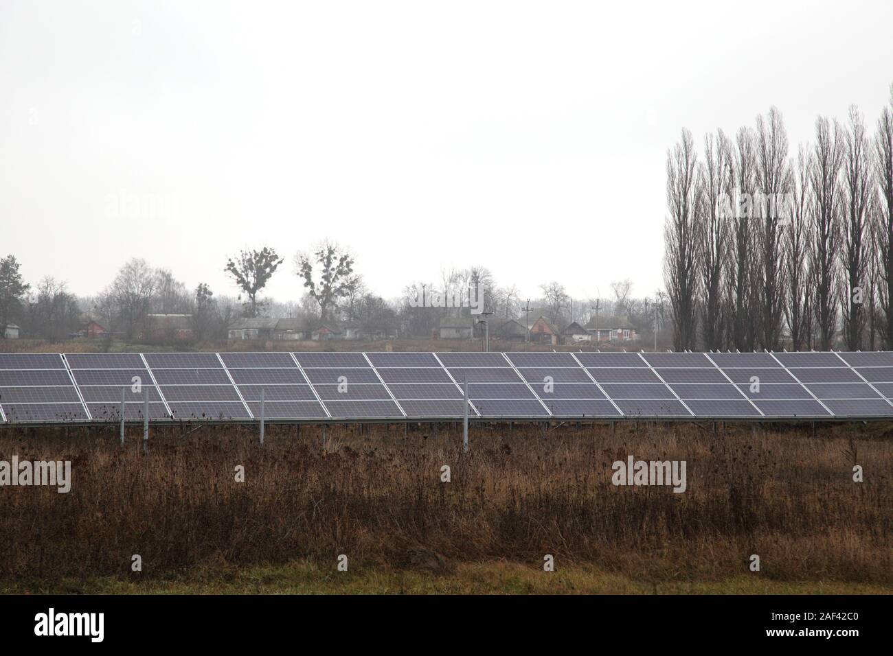 Installation of solar panels. Solar panel produces green ...