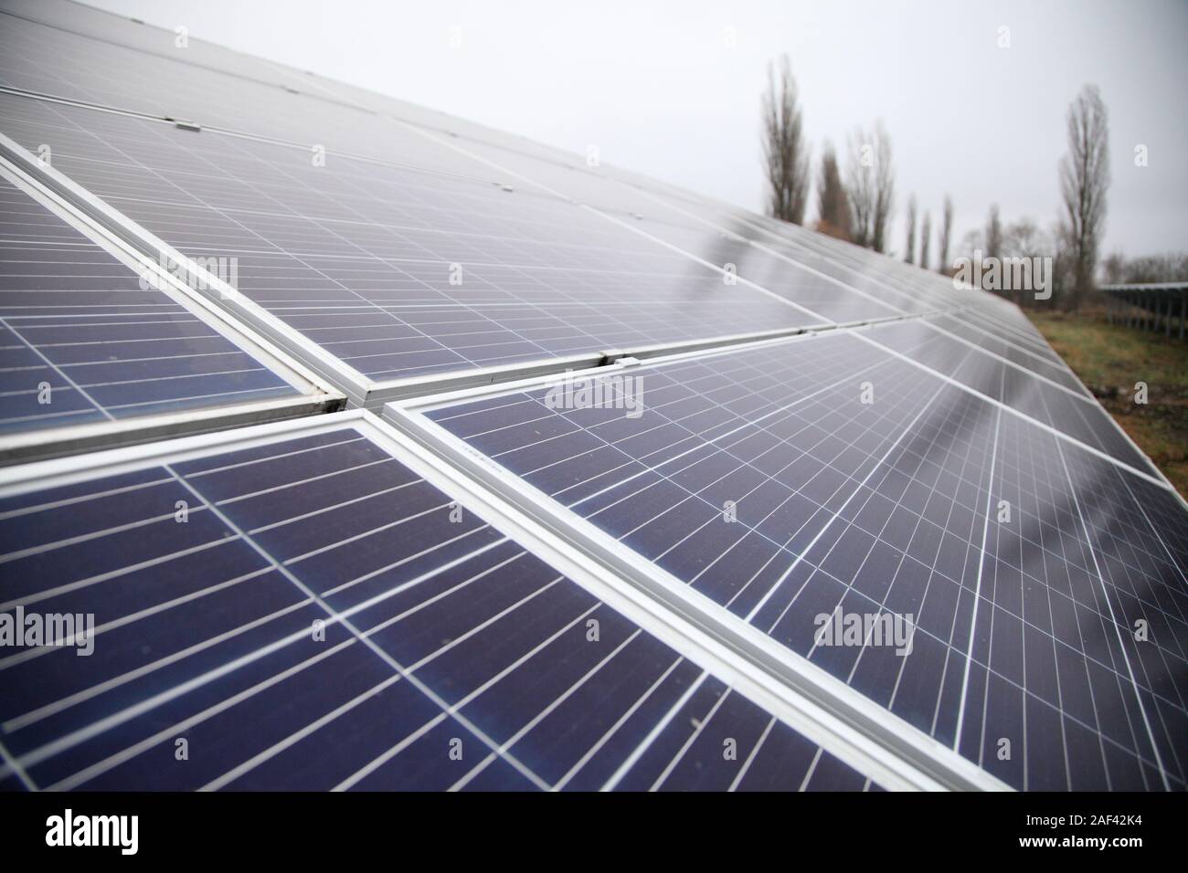 Installation of solar panels. Solar panel produces green ...