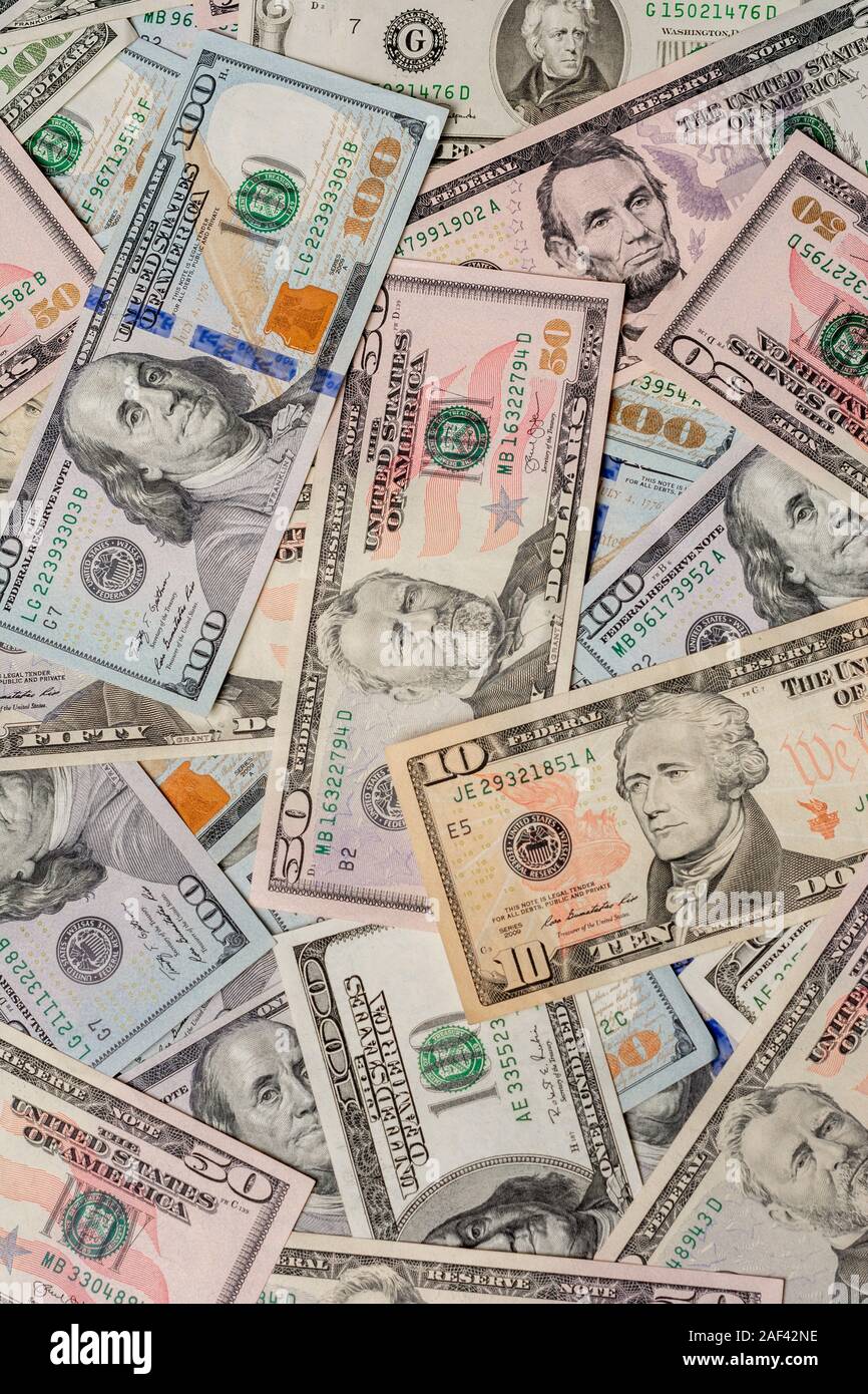 The dominant currency of the world, dollar bills in textured form Stock ...