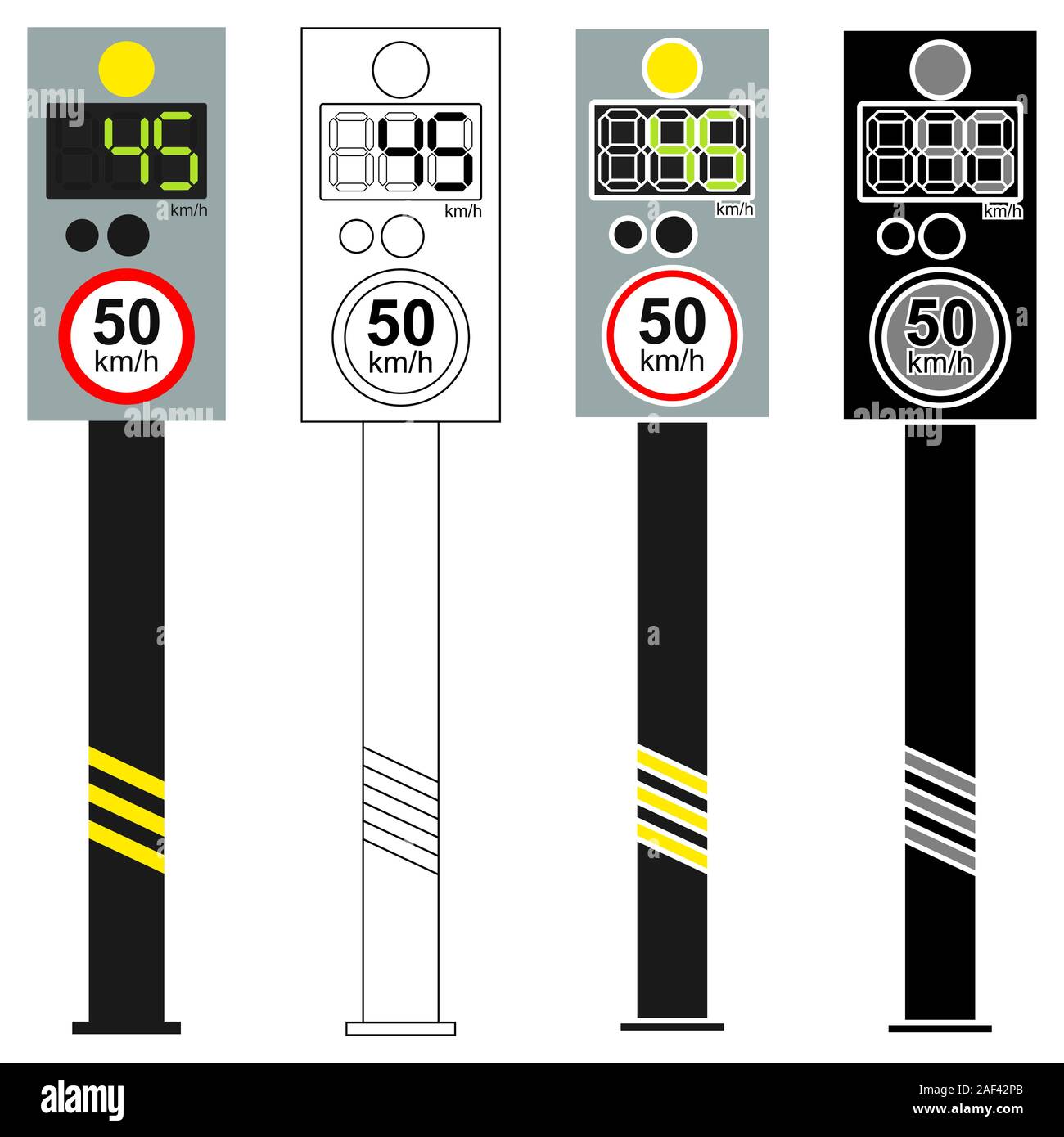 Speed radar highway icon Cut Out Stock Images & Pictures - Alamy