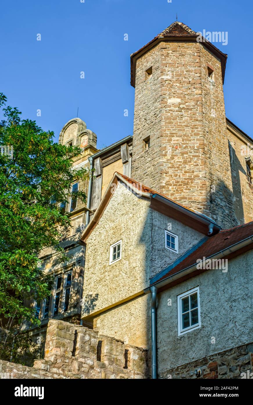 Tower of an old castle in Germany Stock Photo - Alamy