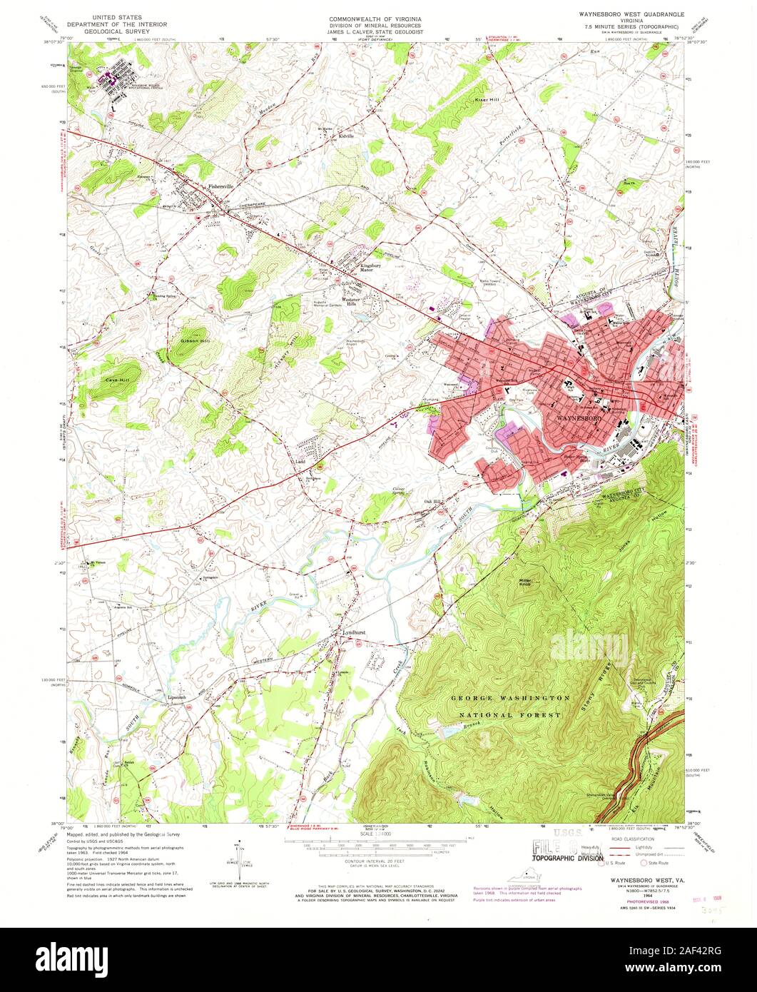Waynesboro map Cut Out Stock Images & Pictures - Alamy