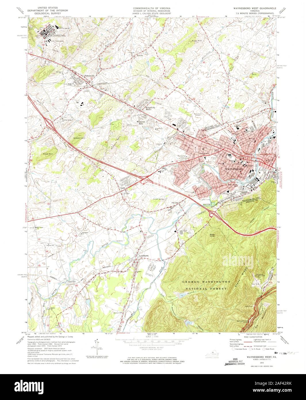 Waynesboro map Cut Out Stock Images & Pictures - Alamy