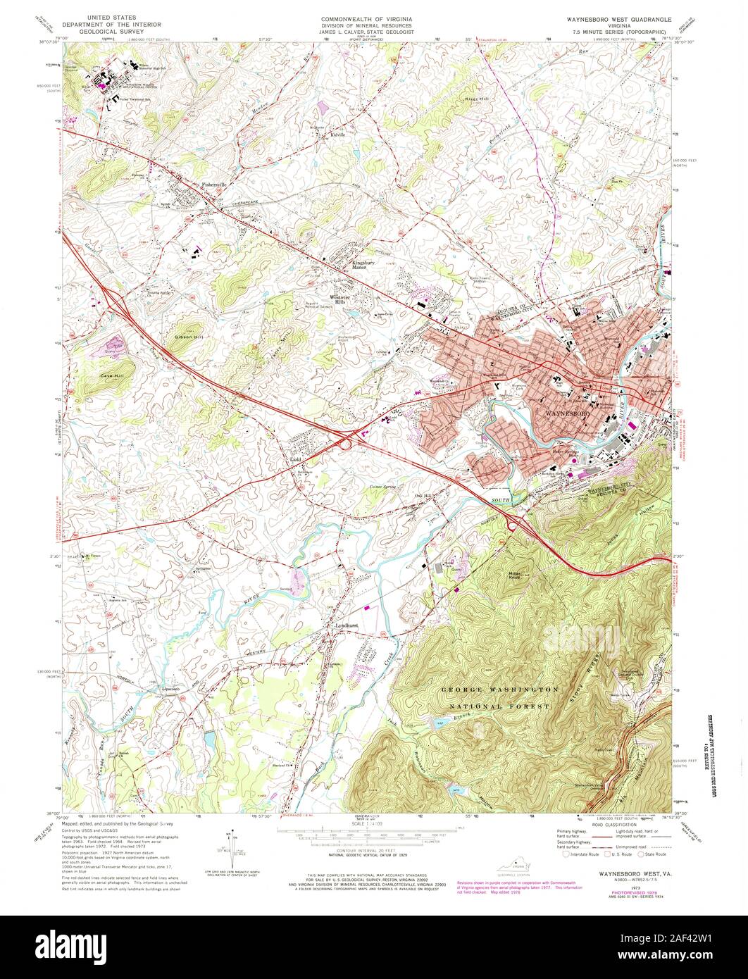 Waynesboro map Cut Out Stock Images & Pictures - Alamy