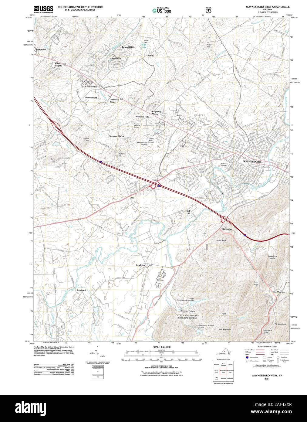 Waynesboro map Cut Out Stock Images & Pictures - Alamy