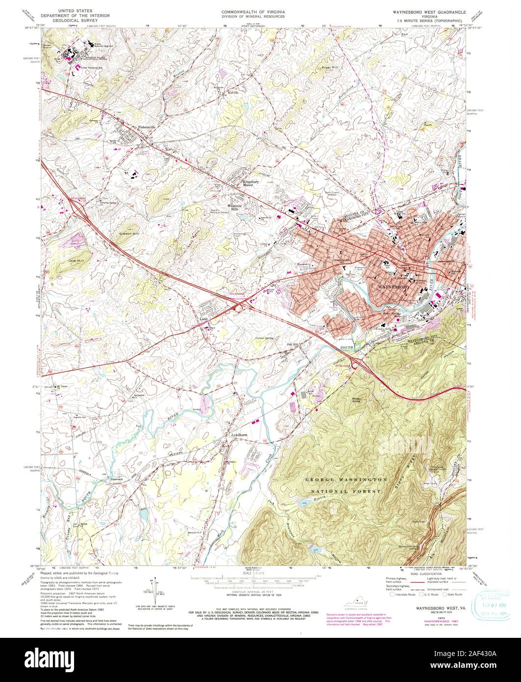 Waynesboro map Cut Out Stock Images & Pictures - Alamy