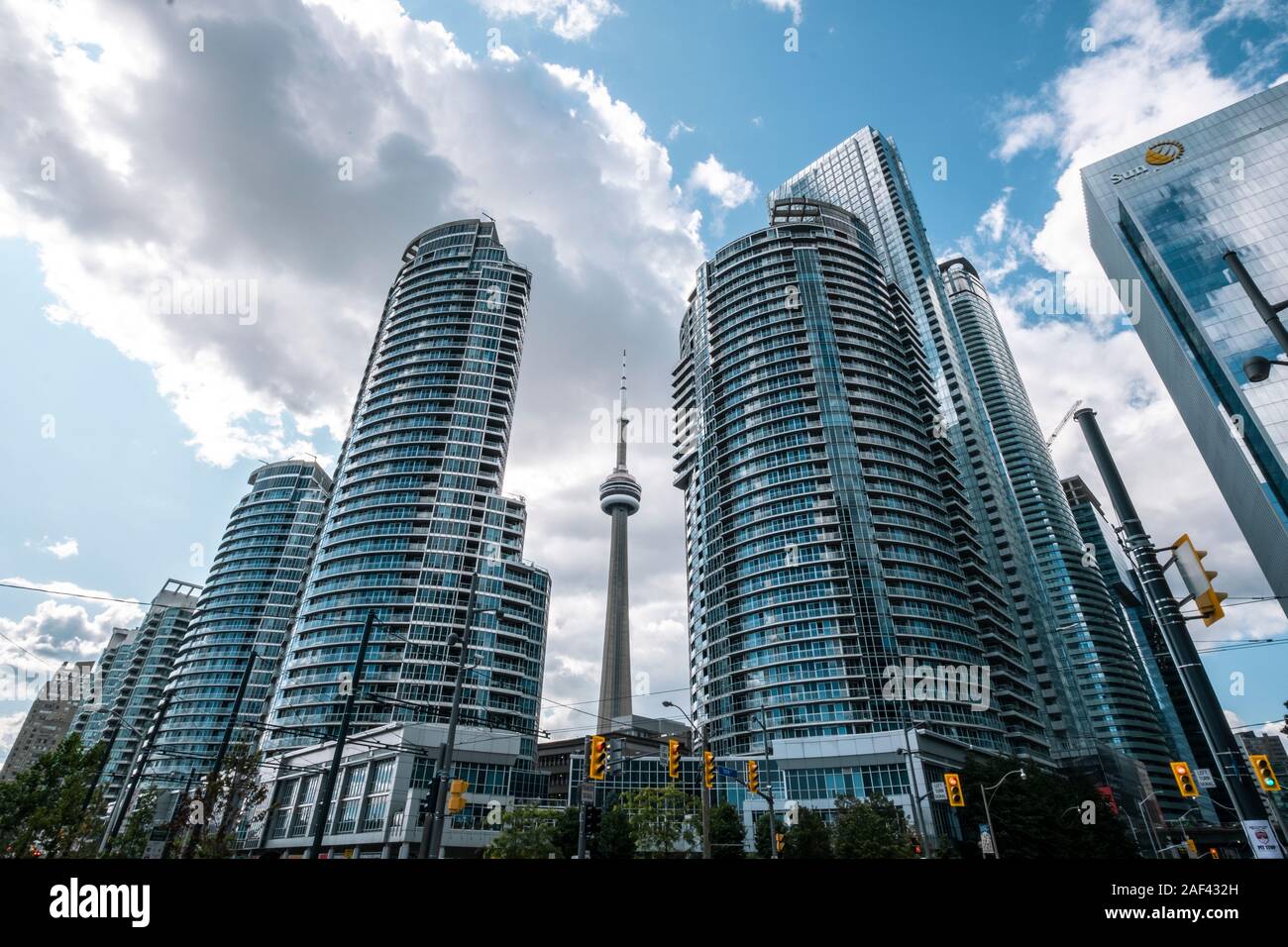 View of CN Tower from Waterfront trail at Toronto Stock Photo - Alamy