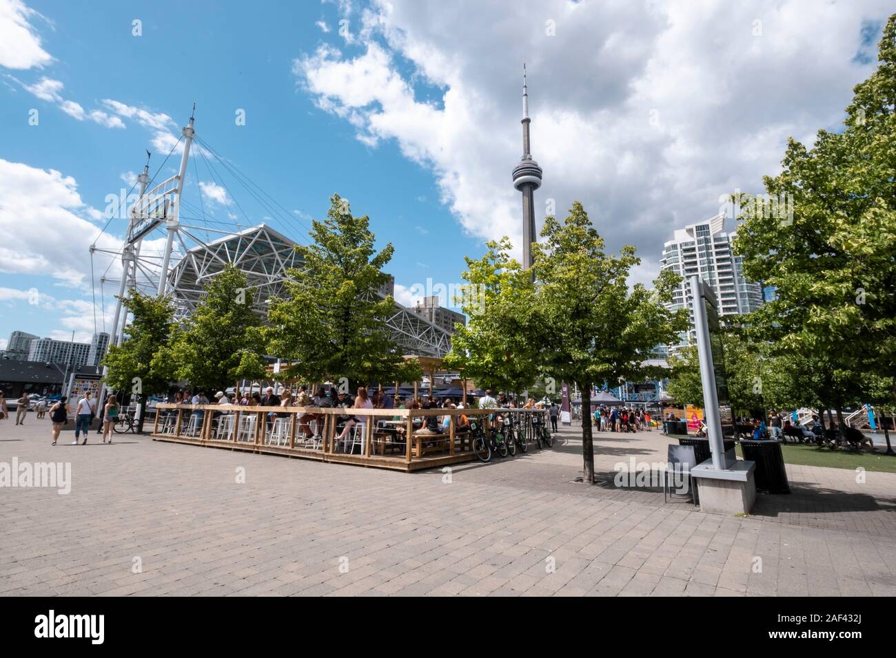 View of CN Tower from Waterfront trail at Toronto Stock Photo - Alamy