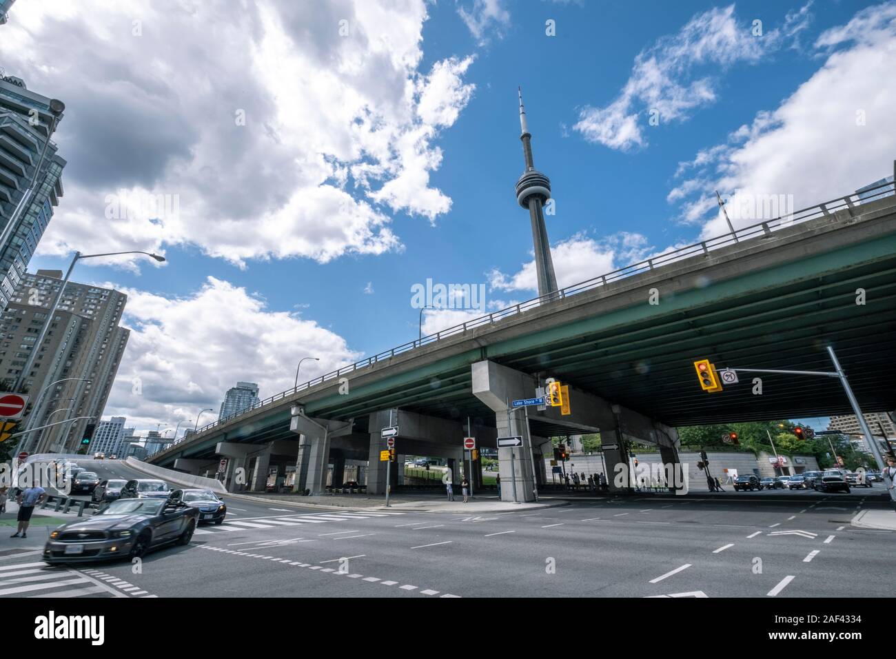City Street scene and buildings view, Toronto, Ontario, Canada Stock ...