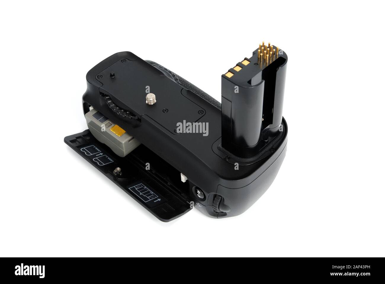 Battery grip for dslr cameras isolated on white background Stock Photo ...