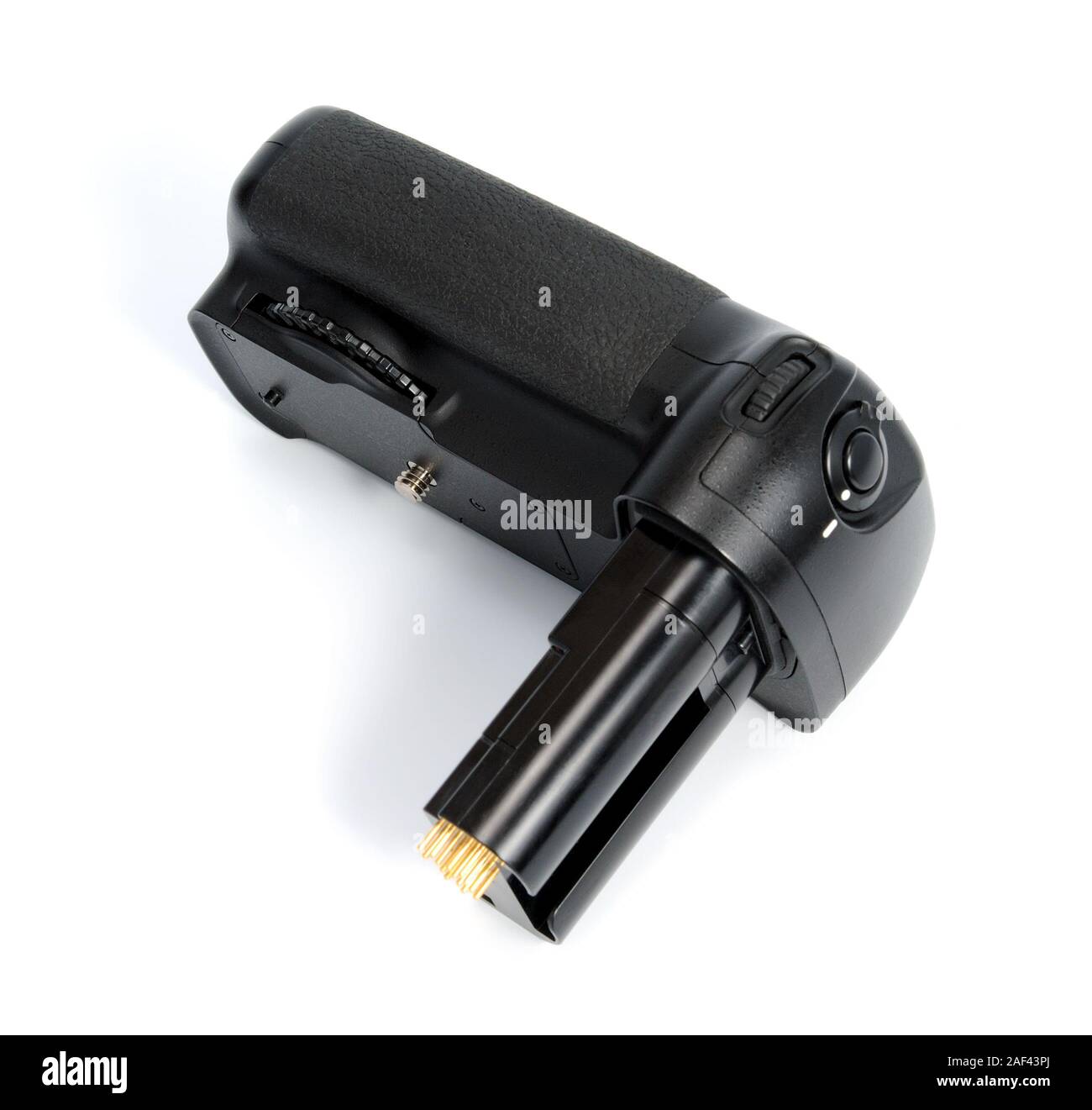Battery grip for dslr cameras isolated on white background Stock Photo ...
