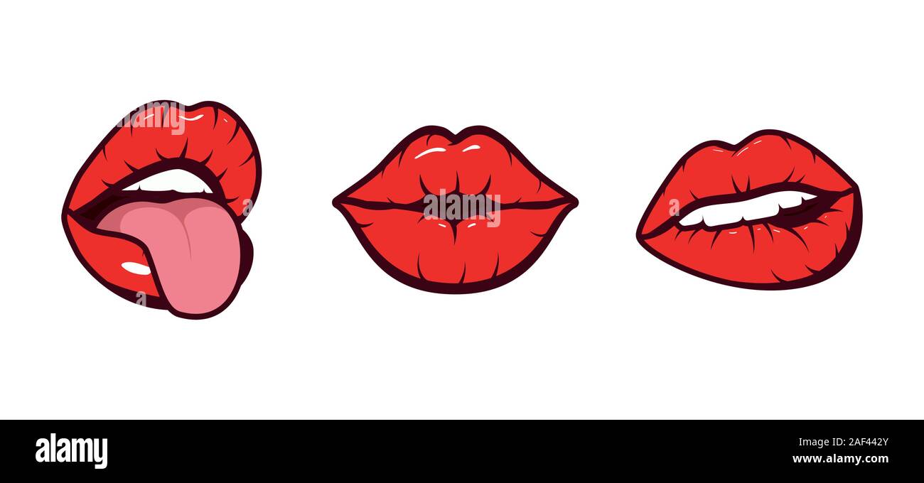 Isolated mouth cartoon set vector design Stock Vector Image & Art - Alamy