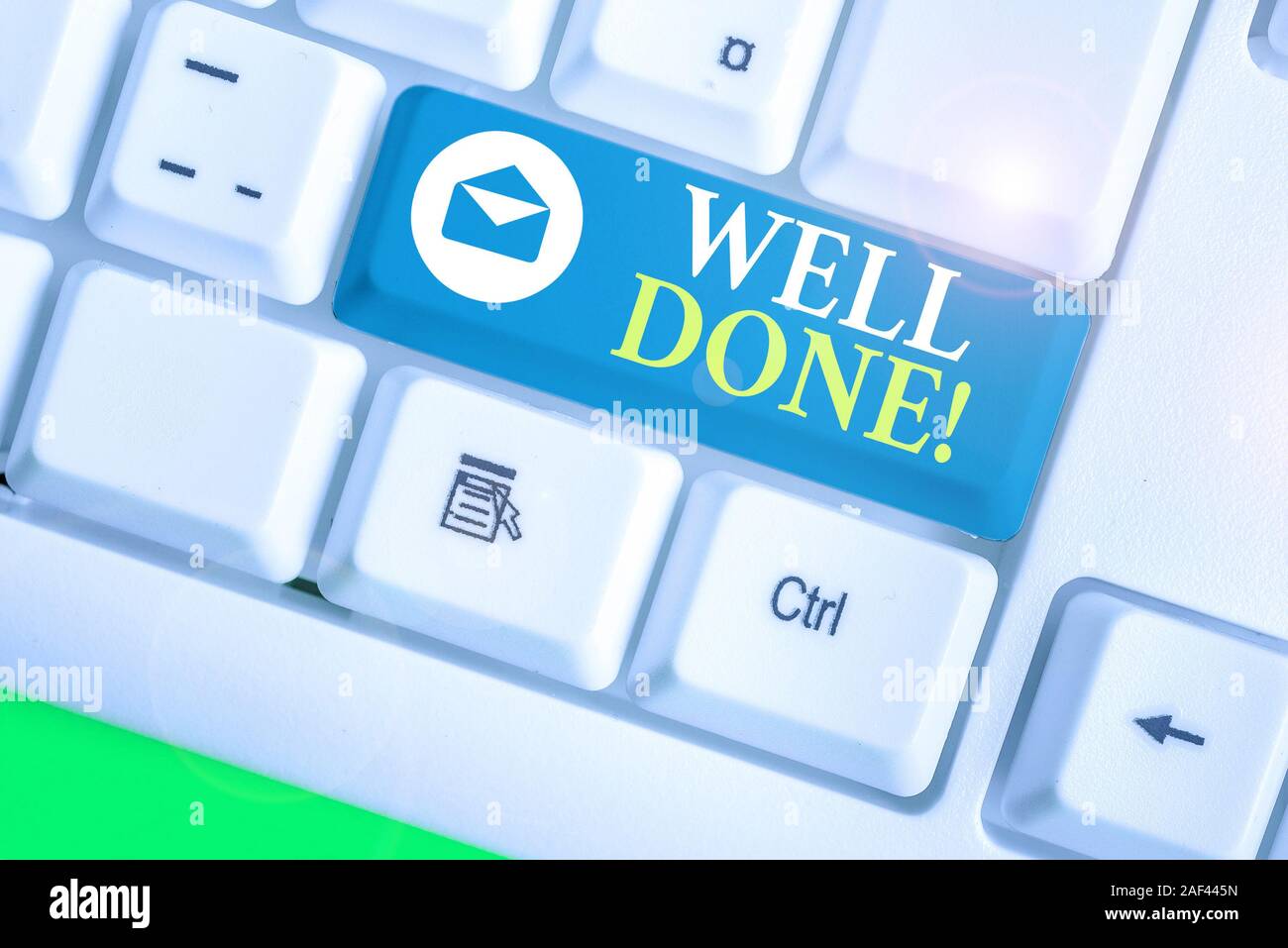 Handwriting text writing Well Done. Conceptual photo used praising ...