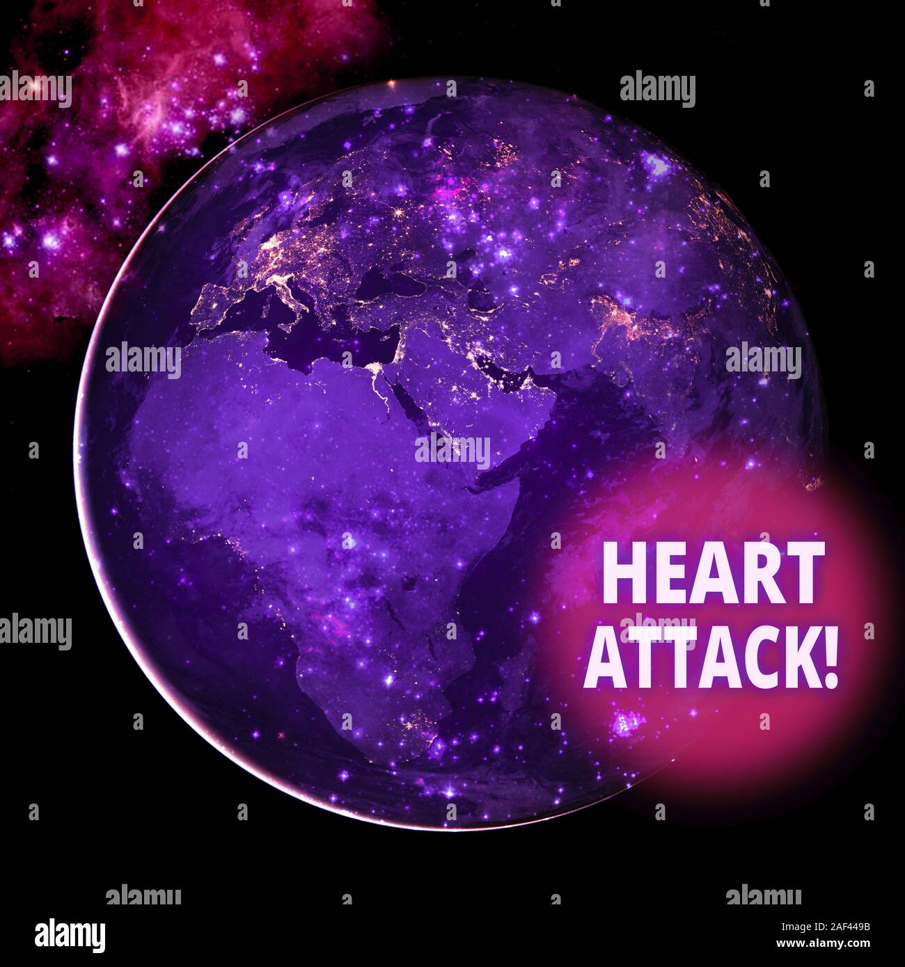 Text sign showing Heart Attack. Business photo text sudden occurrence ...