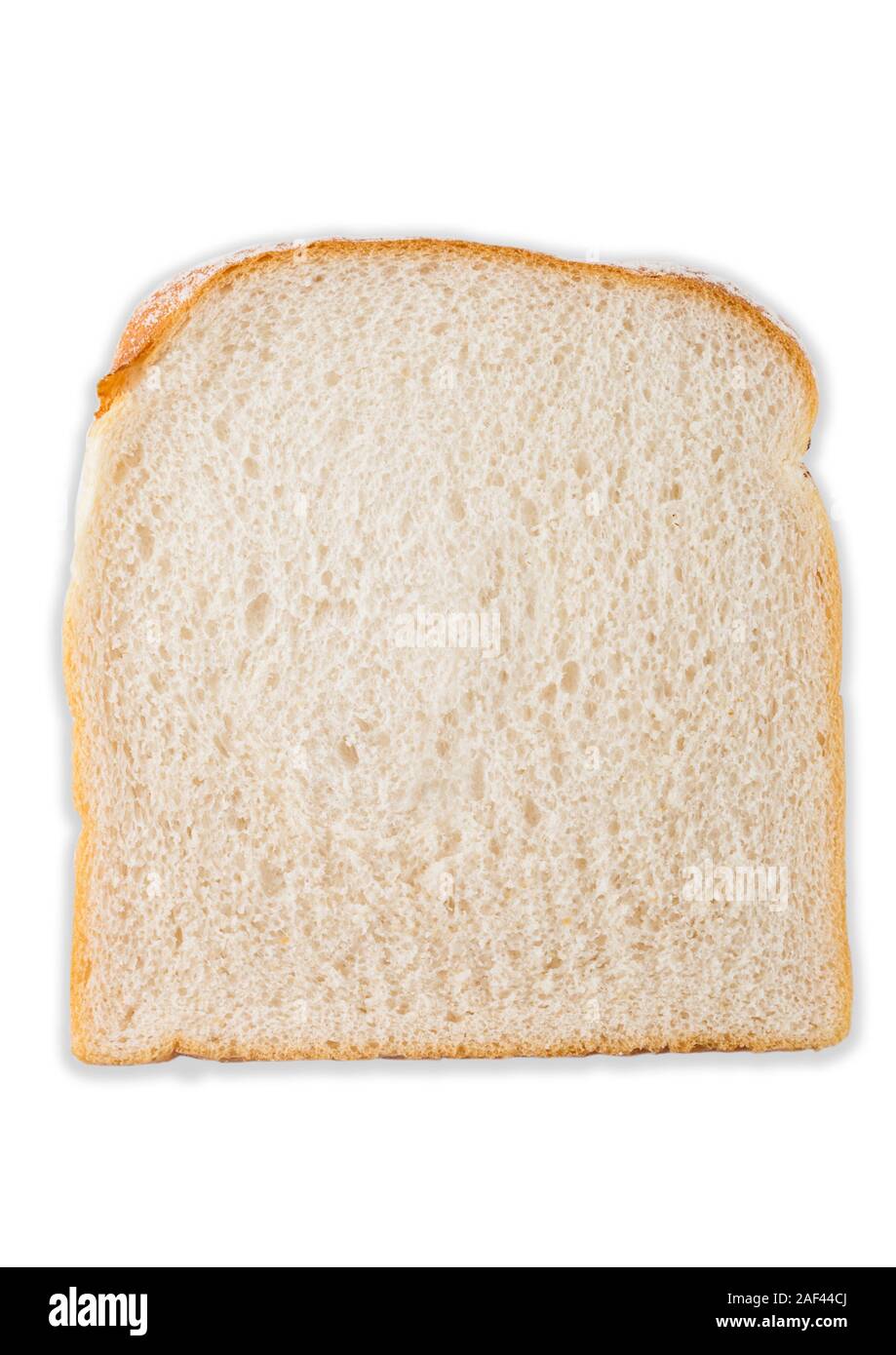 Slice of white bread isolated on white. Traditional bakery heritage ...
