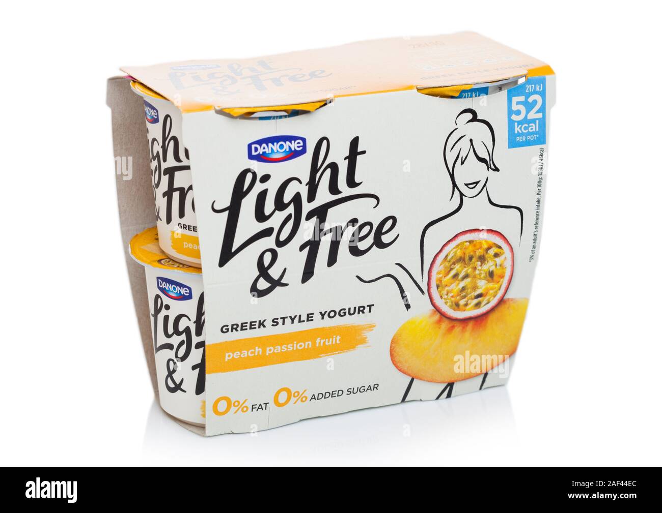 Danone Light And Free Greek Style Yogurt High Resolution Stock ...