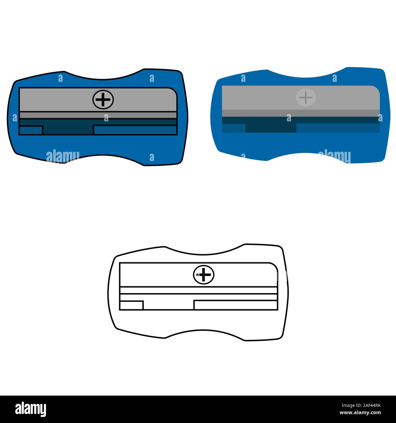 sharpener pencil set. Isolated stock vector illustration Stock Vector ...