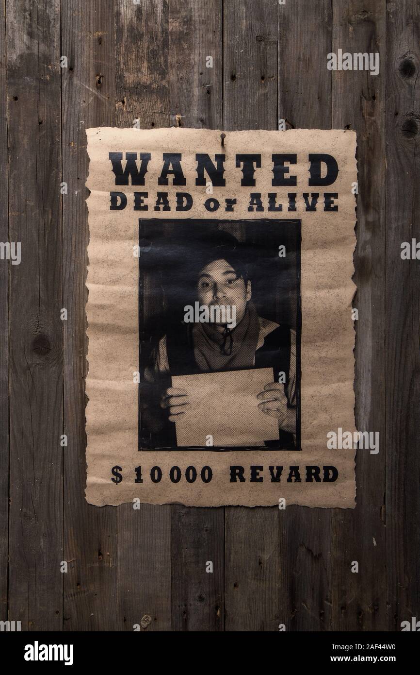 Wanted poster cowboy hi-res stock photography and images - Alamy
