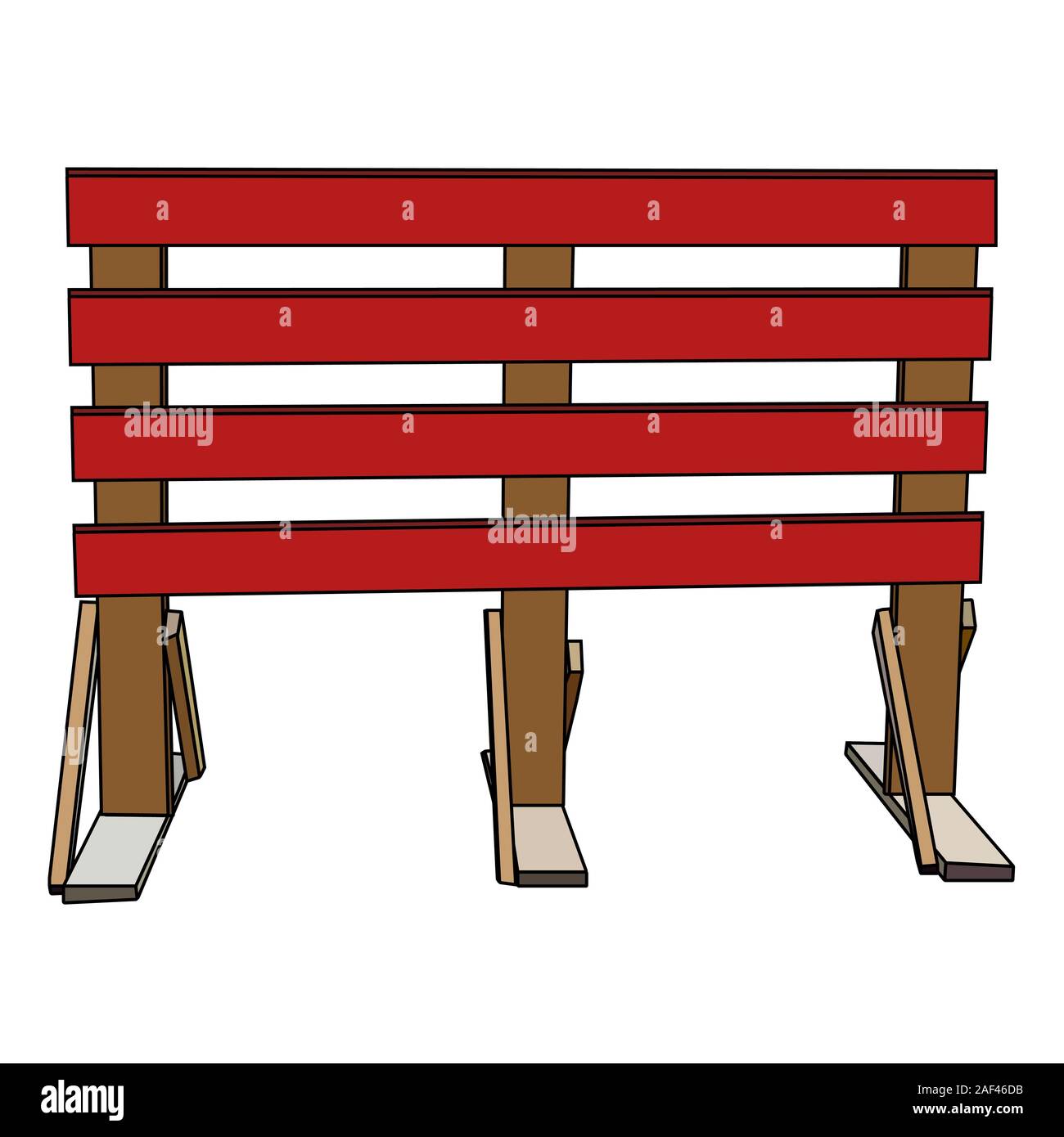 portable wooden fencing. isolated cartoon stock vector illustration ...