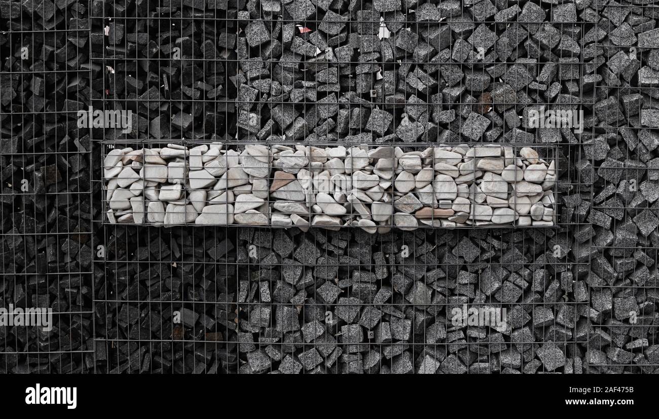 Closeup gabion using wire hi-res stock photography and images - Alamy