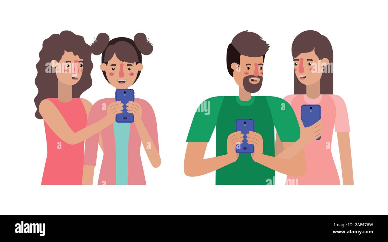 People and digital technology vector design Stock Vector Image & Art ...