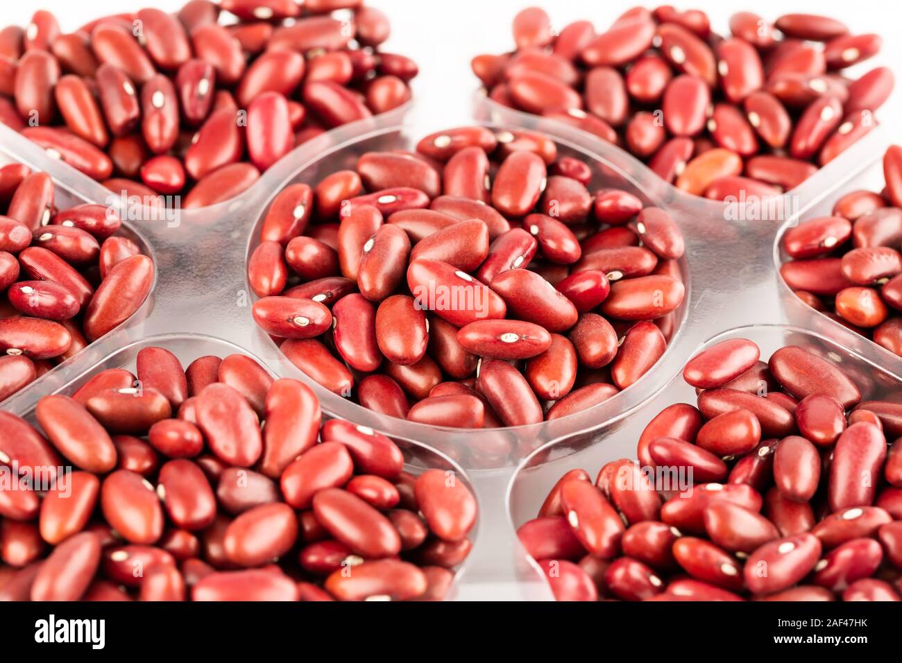 The red kidney beans in the plastic box, close up picture Stock Photo ...