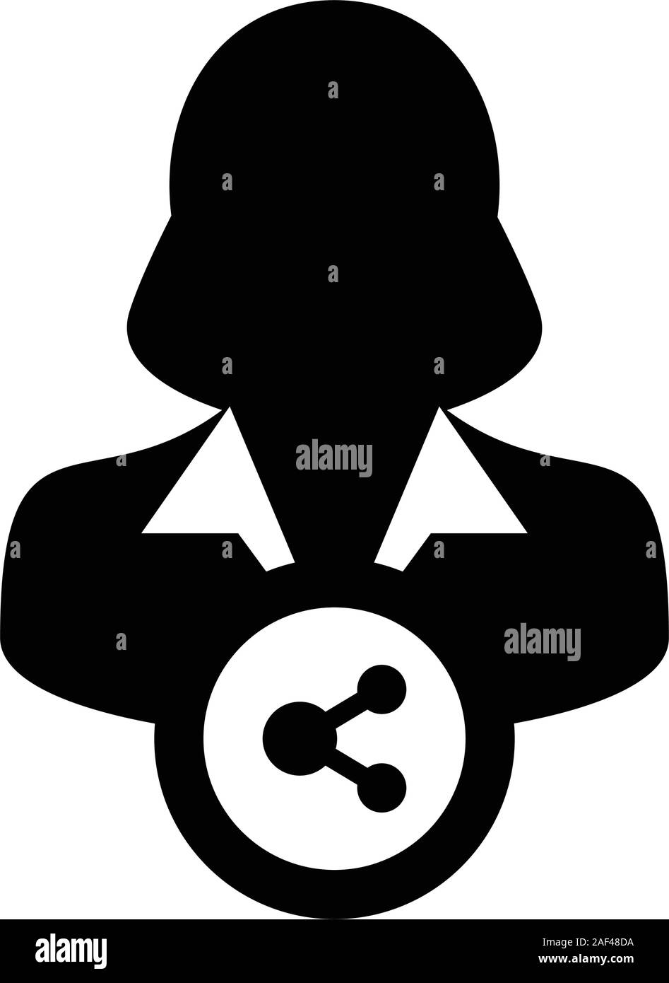 Connect icon vector male person profile avatar with share symbol in a ...