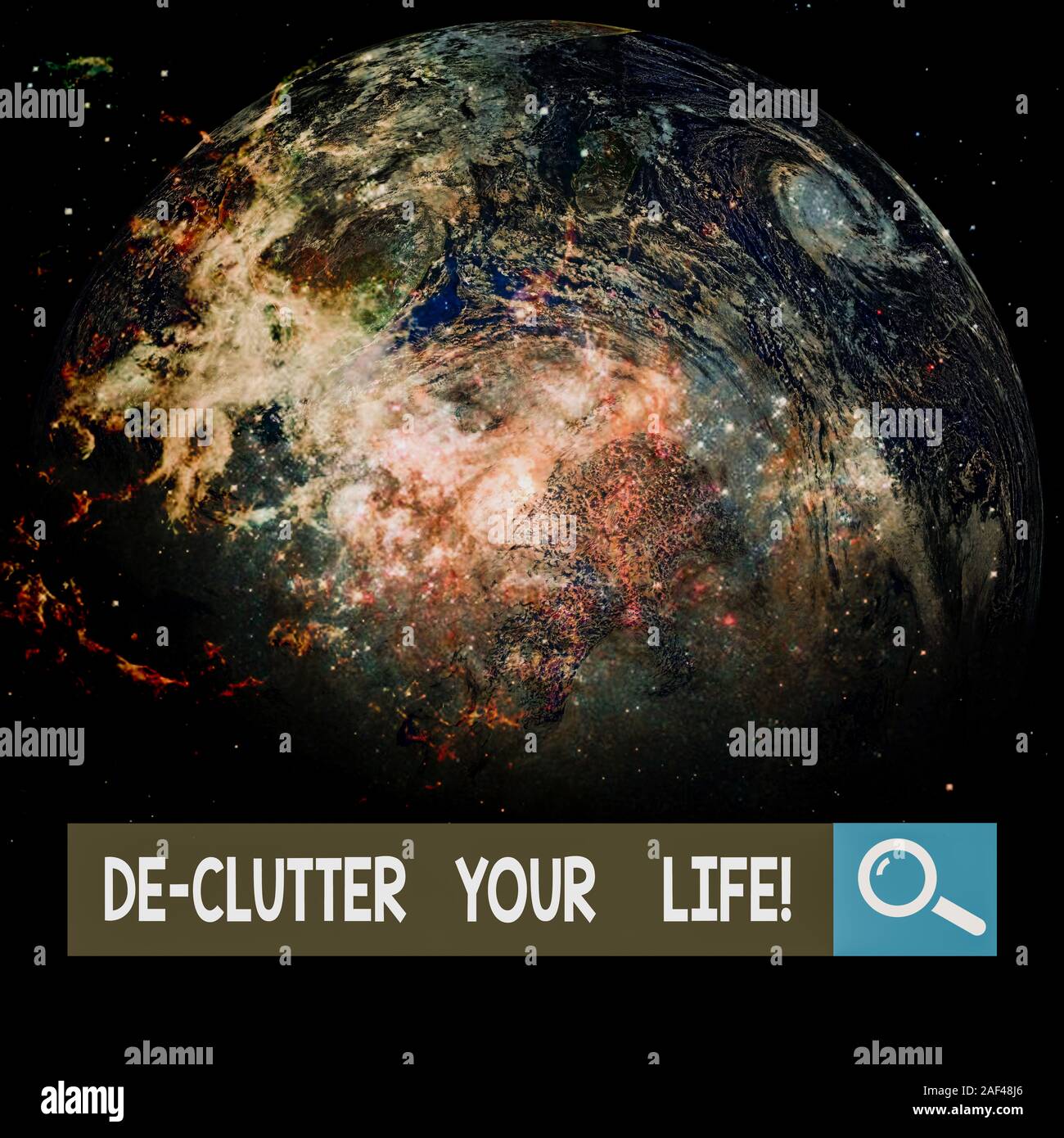 Writing note showing De Clutter Your Life. Business concept for remove unnecessary items from ...